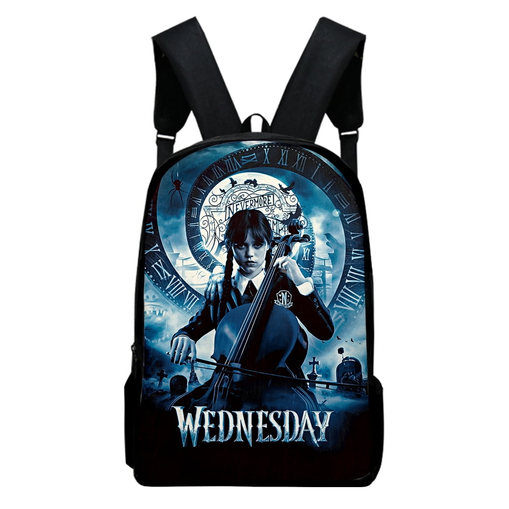 Wednesday The Addams Family Merch Oxford Cloth Shoulder Backpack Multi ...