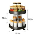 2 Tier Rotating Spice Rack, 10-inch Spinning Spice Organizer, Kitchen ...