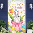 Easter Bunny Door Curtain, Colorful Easter Rabbit Pattern Door Cover ...