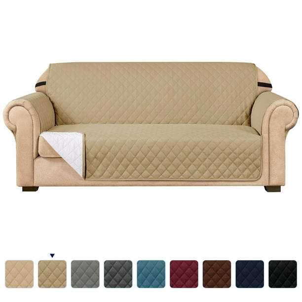 Subrtex Reversible Sofa Slipcover Non-Slip Washable Couch Cover (Small ...