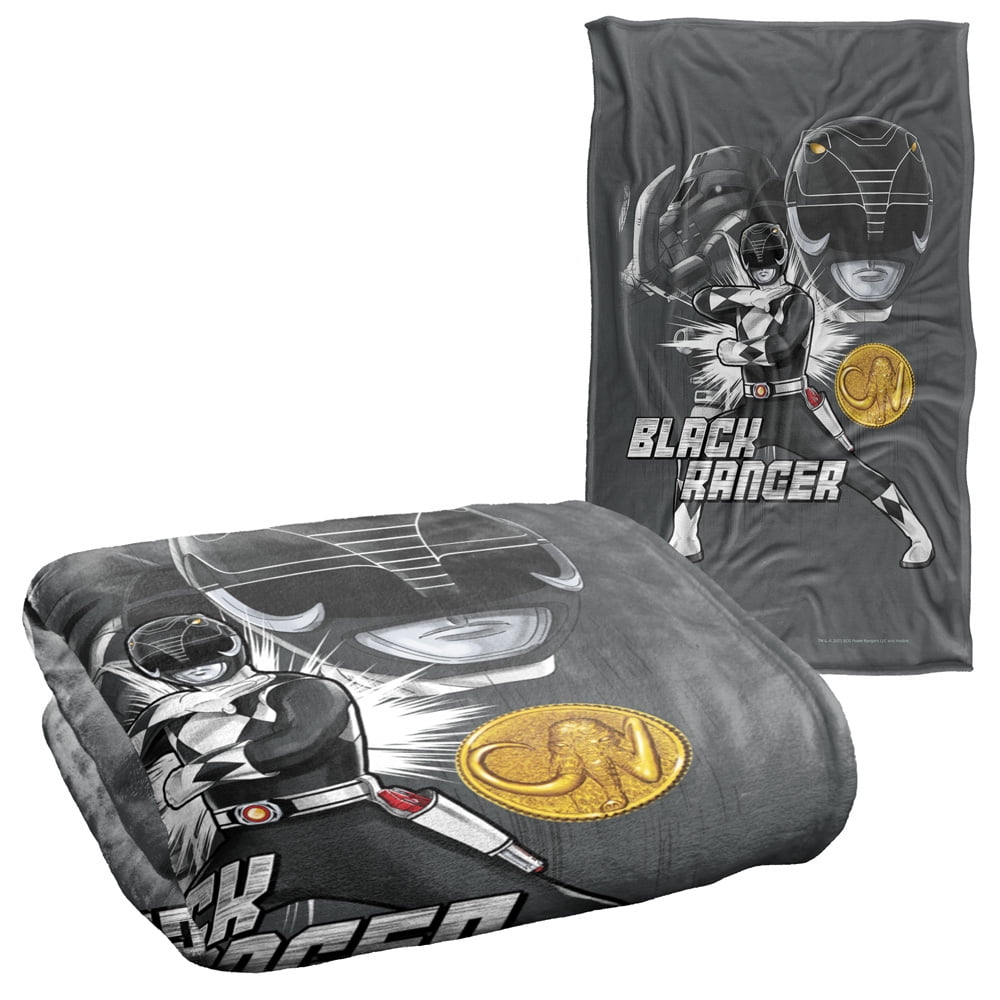 Power Rangers Black Ranger Silky Touch Super Soft Throw Blanket 36" x ...