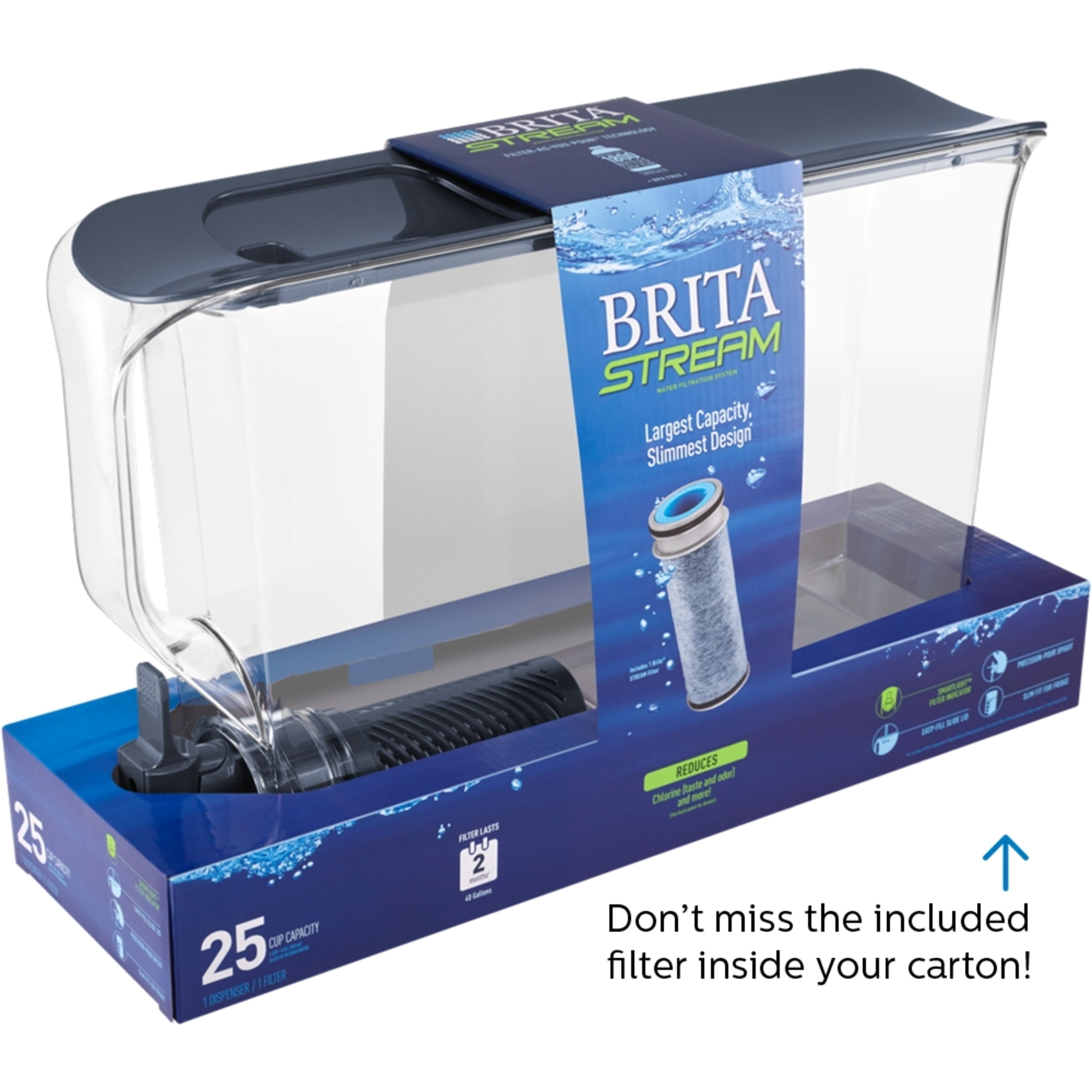 Buy Brita Extra Large 25 Cup Filtered Water Dispenser with 1 Stream ...