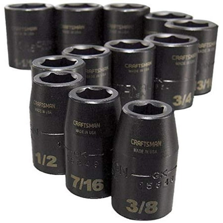 Craftsman 9-15884 6 Point 1/2-Inch Drive Standard Easy to Read Impact ...