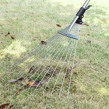 Novo Adjustable Telescopic Garden Expanding Folding Leaf Rake 30" x 62 ...