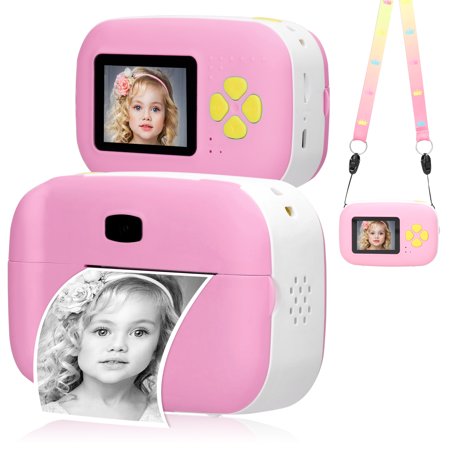 Eccomum 1080P Portable Paper Film Ink Instant Printing Selfie Thermal ...