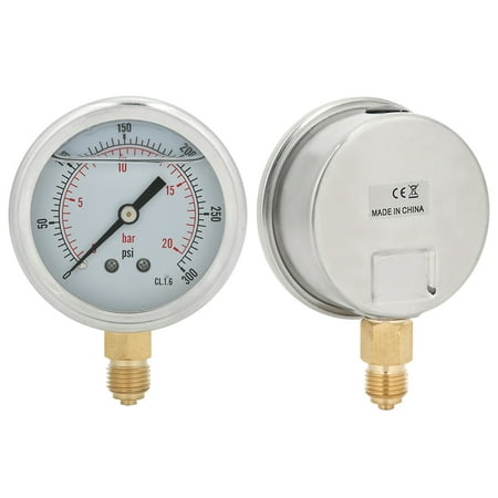 Oil Filled Pressure Gauge TS PGG604-20bar 1/4BSP Y60 Radial Oil Filled ...