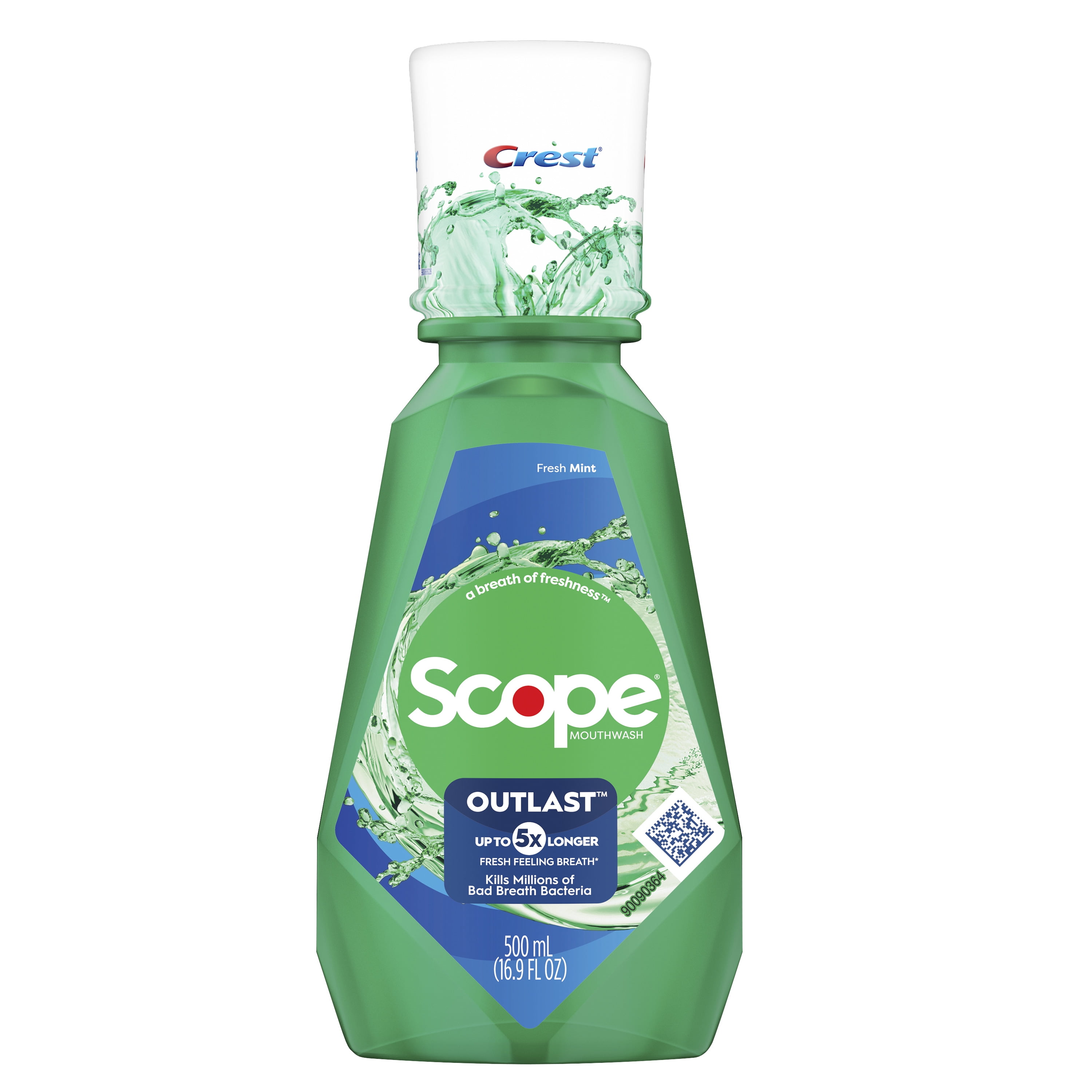 Crest Scope Outlast Mouthwash, Fresh Mint, 500mL - Walmart.com