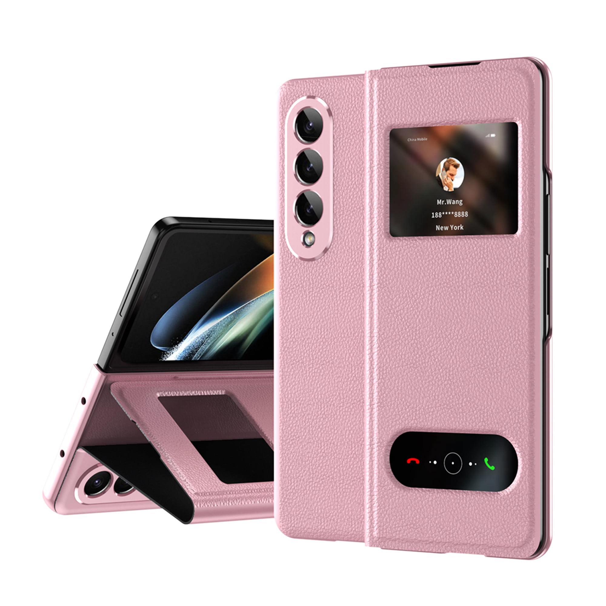 Dteck View Flip Case for Samsung Galaxy Z Fold 4, Slim Magnetic Face ...