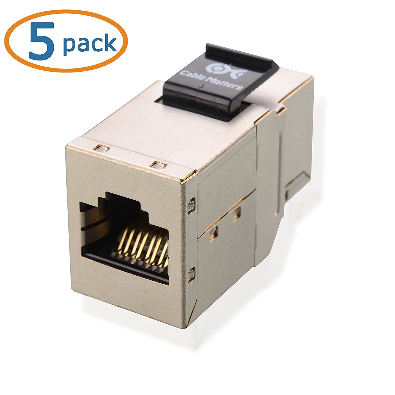 HD Enjoy (5 Pack) RJ45 Shielded Cat6 Keystone Jack In-Line Couplers in ...