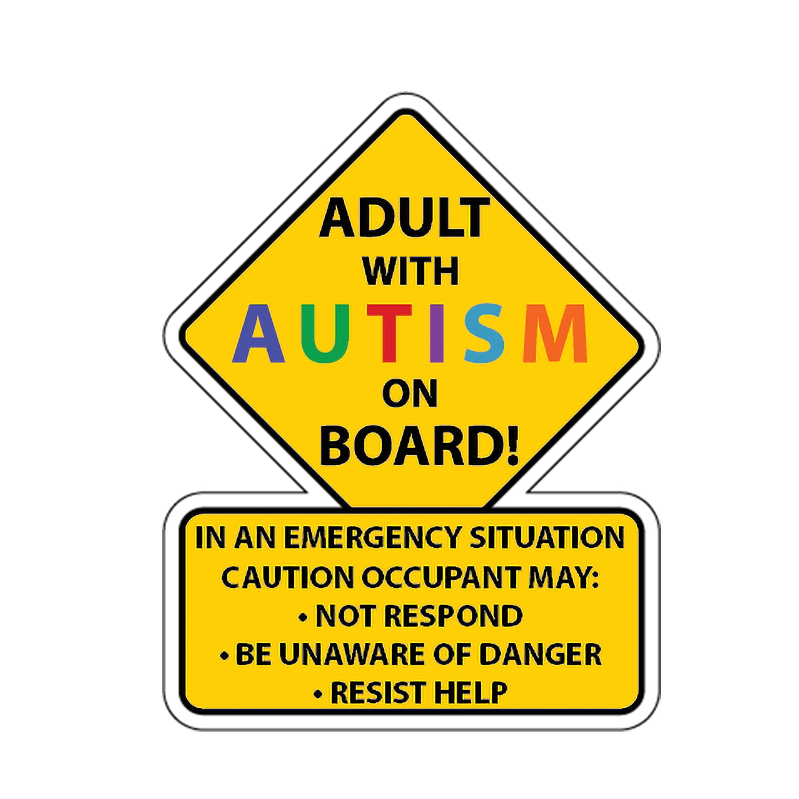 Click here for Wreesh Autism Safety Reminder Card Truck Wheel Shi... prices