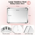 Baking Pans Set of 3 and Cookie Sheets for Baking Bundle, Stainless ...