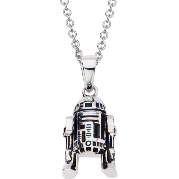 Star Wars Women's 925 Sterling Silver R2-D2 Pendant, 18" Chain ...