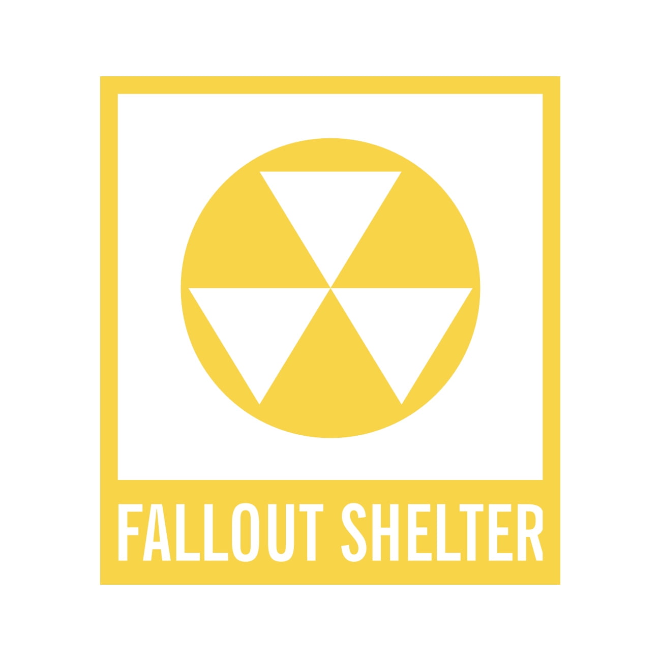 Fallout Shelter Symbol Sticker Decal Die Cut - Self Adhesive Vinyl ...