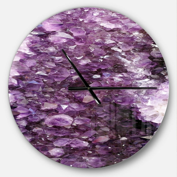 Purple Precious Stones' Oversized Modern Metal Clock - Walmart.com ...
