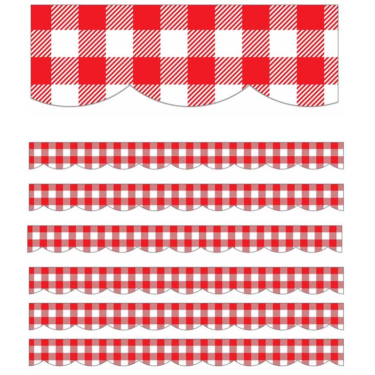 Red Checkered Tablecloth Border