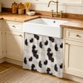 Cow Spots Cabinet Curtains Fluffy Animal Skin Sink Skirt Privacy Short ...