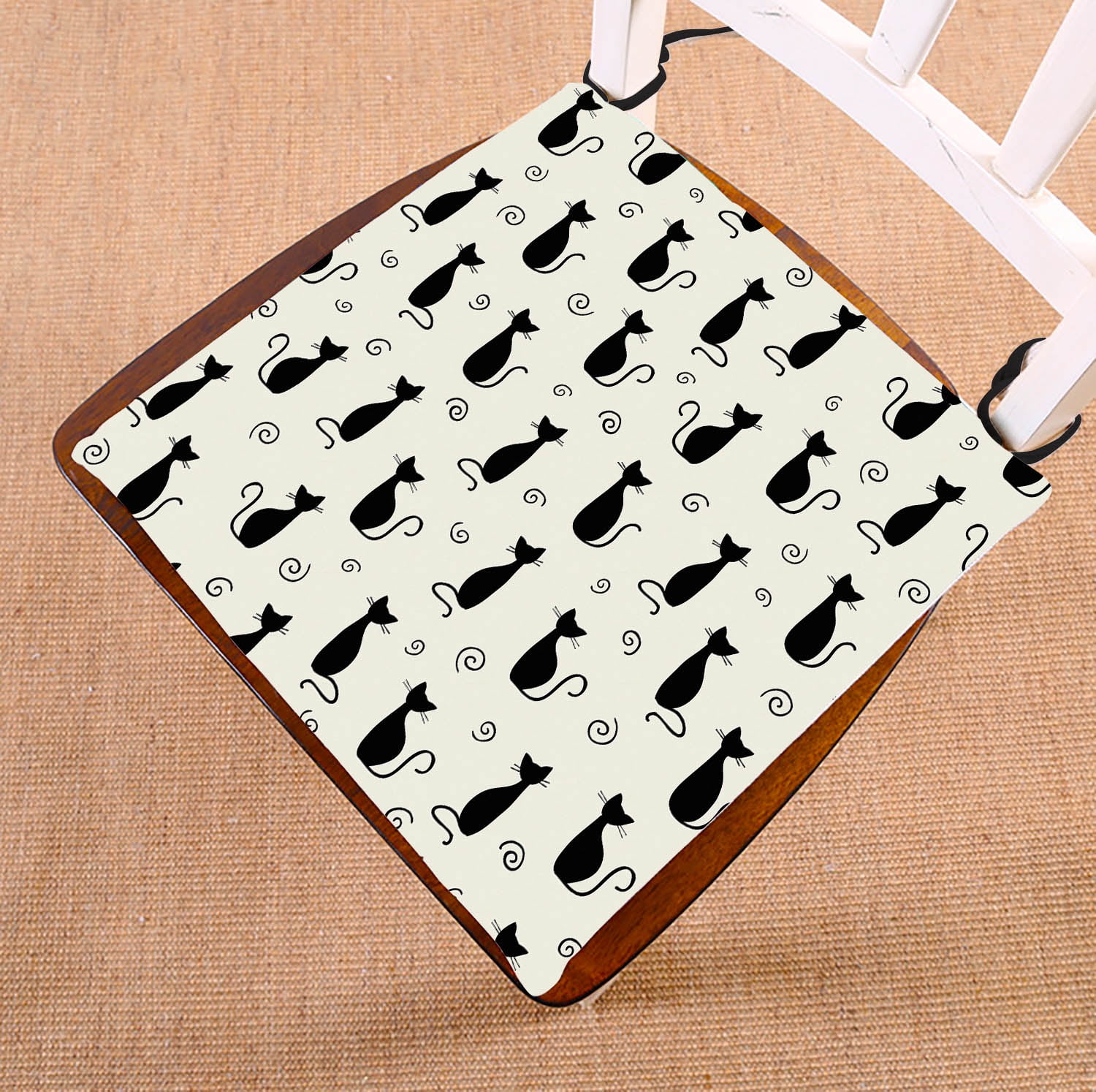 YKCG Funny Black Cat Cute Kitten Seat Cushion Chair India | Ubuy