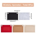 5Pcs 5 Colors Felt Purse Organizer Insert Mini Envelope Handbag Shaper ...