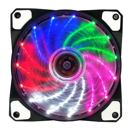 RGB PC Case Fans Computer Case Cooling Fan 15 Lights Streamer 12025 ...
