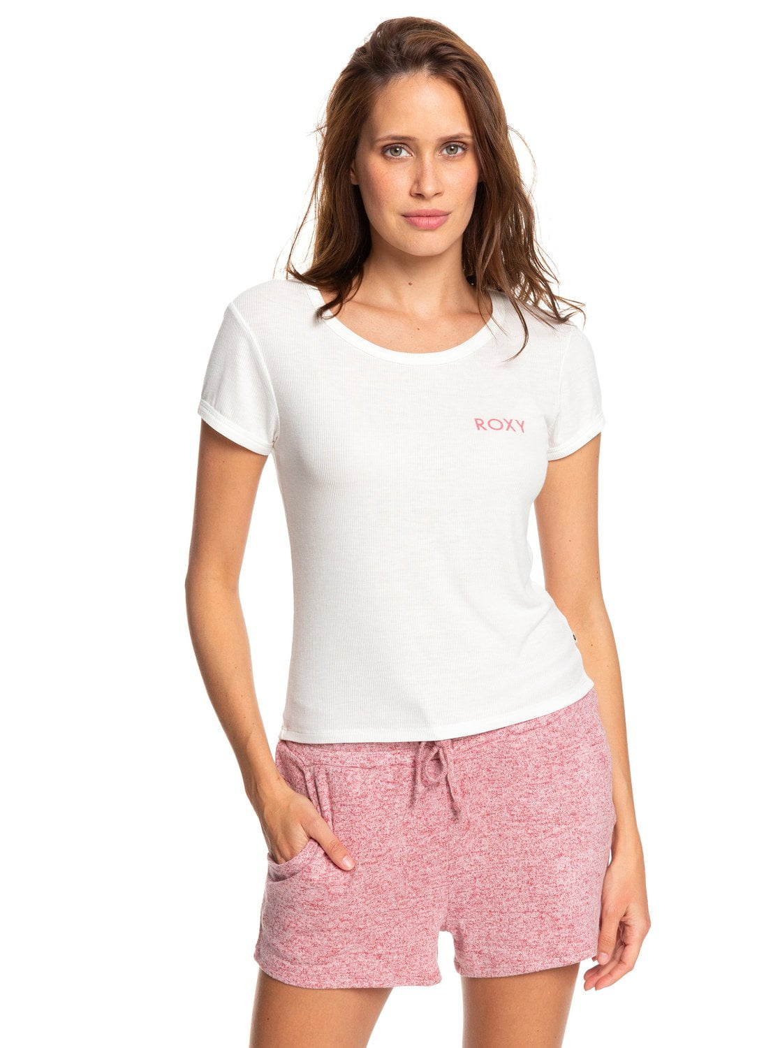 Roxy Young Womens Frozen Day Casual T-Shirt - Snow White - Walmart.com