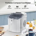 KISSAIR Portable Ice Maker Machine with Handle,26Lbs/24H,bullet-shaped ...