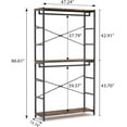 Tribesigns Double Rod Closet Organizer, 3-Tier Metal Shelf Wardrobe ...
