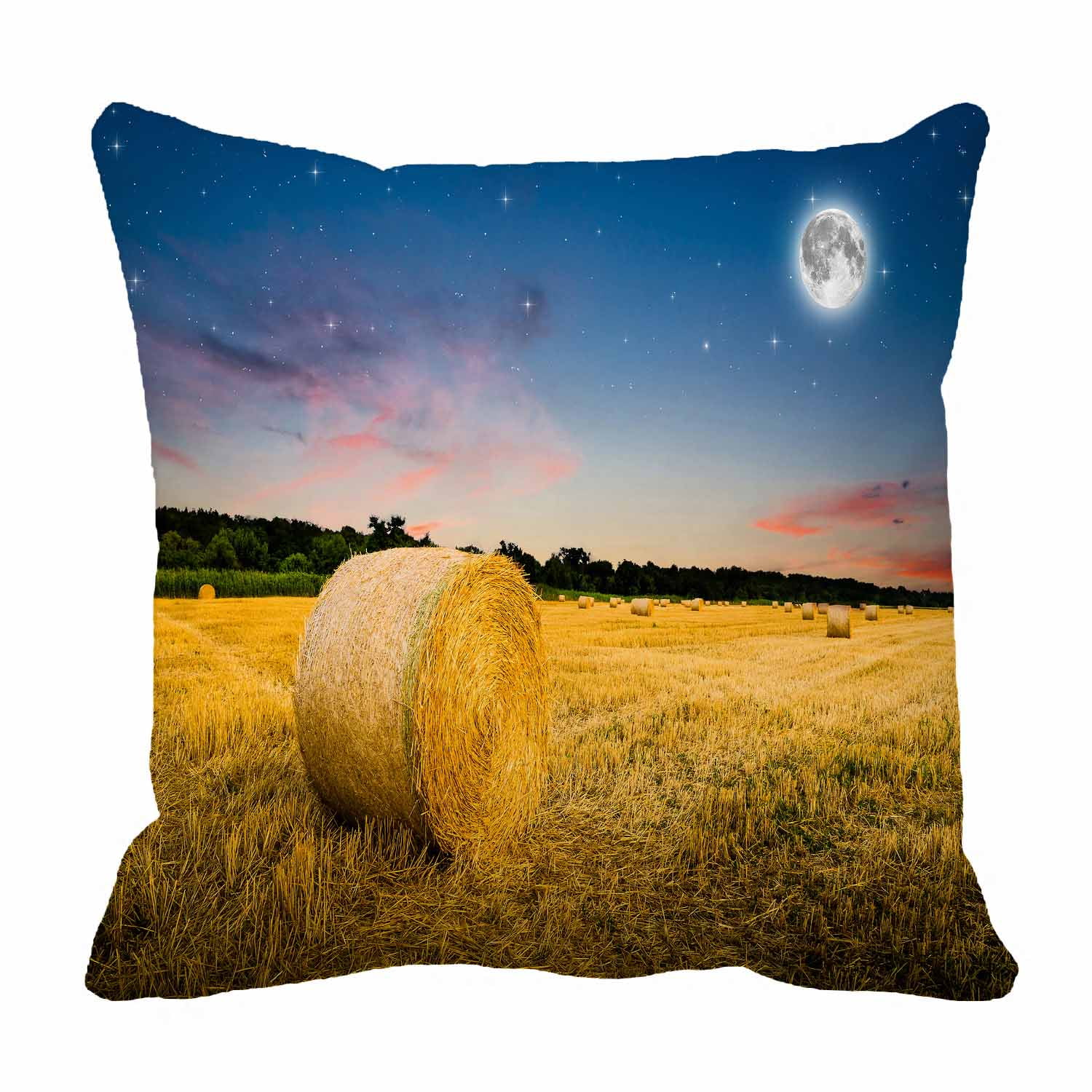 PKQWTM Hay Bales Night Bed Decor Pillow Cases Zippered Cushion Cover ...