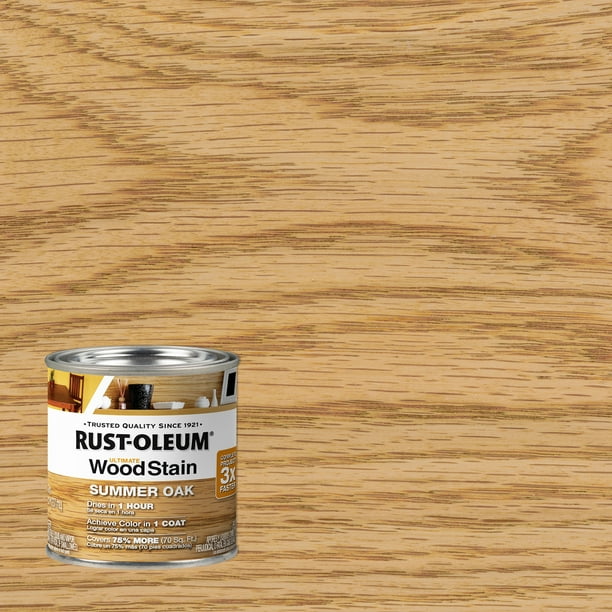 Summer Oak, Rust-Oleum Ultimate Wood Stain-205207, Half Pint - Walmart.com