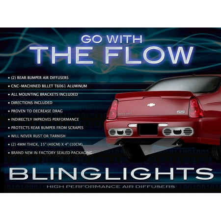 For Chevy Monte Carlo Nascar Pace Car Body Diffuser Kit Rear Bumper ...