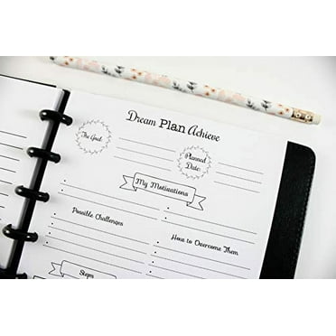 Goal Planner Inserts for 11 Disc Planners - Walmart.com