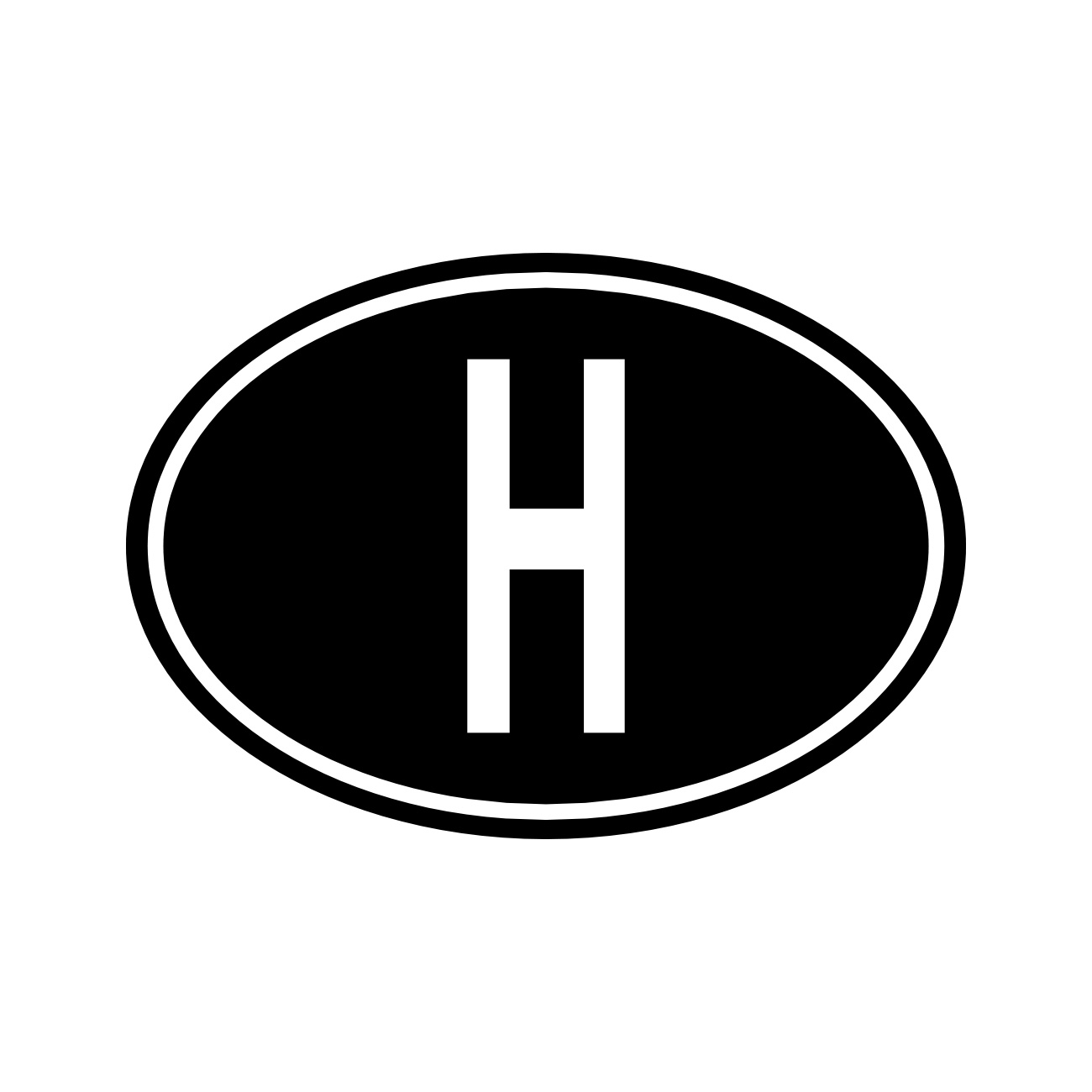 Hungary Oval Sticker Decal Die Cut - Self Adhesive Vinyl - Weatherproof - Made in USA - Many ...