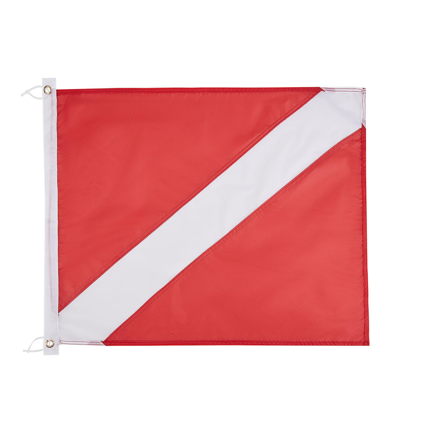 Dive Flag Red and White Flag Double Stitched Polyester 50Cmx62cm Heavy ...