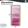 Stupell Industries Blush Blend Gradient Gold Framed Floater Canvas Wall ...
