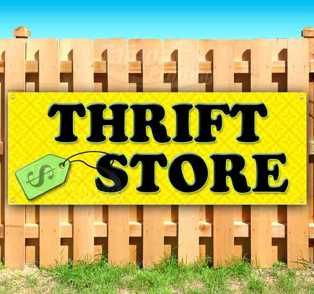 Thrift Store 13 oz Vinyl Banner With Metal Grommets - Walmart.com