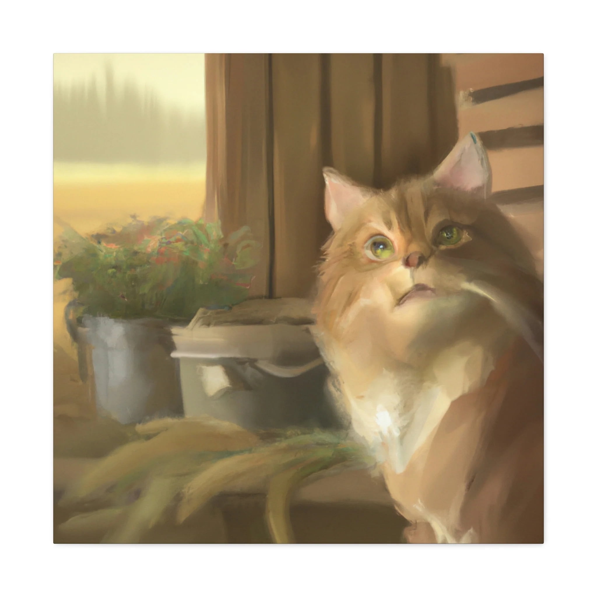 Sly Cat in Baroque - Canvas - Walmart.com