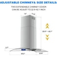 36 Inch Island Range Hood 900CFM Gesture & Touch Control Ceiling Mount ...