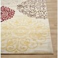 Contemporary Modern Floral Cream 5'3" x 7'3" Indoor Soft Area Rug ...