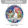 83 Piece Her Patriotic Stained Glass Window Hanging Art For Veterans ...