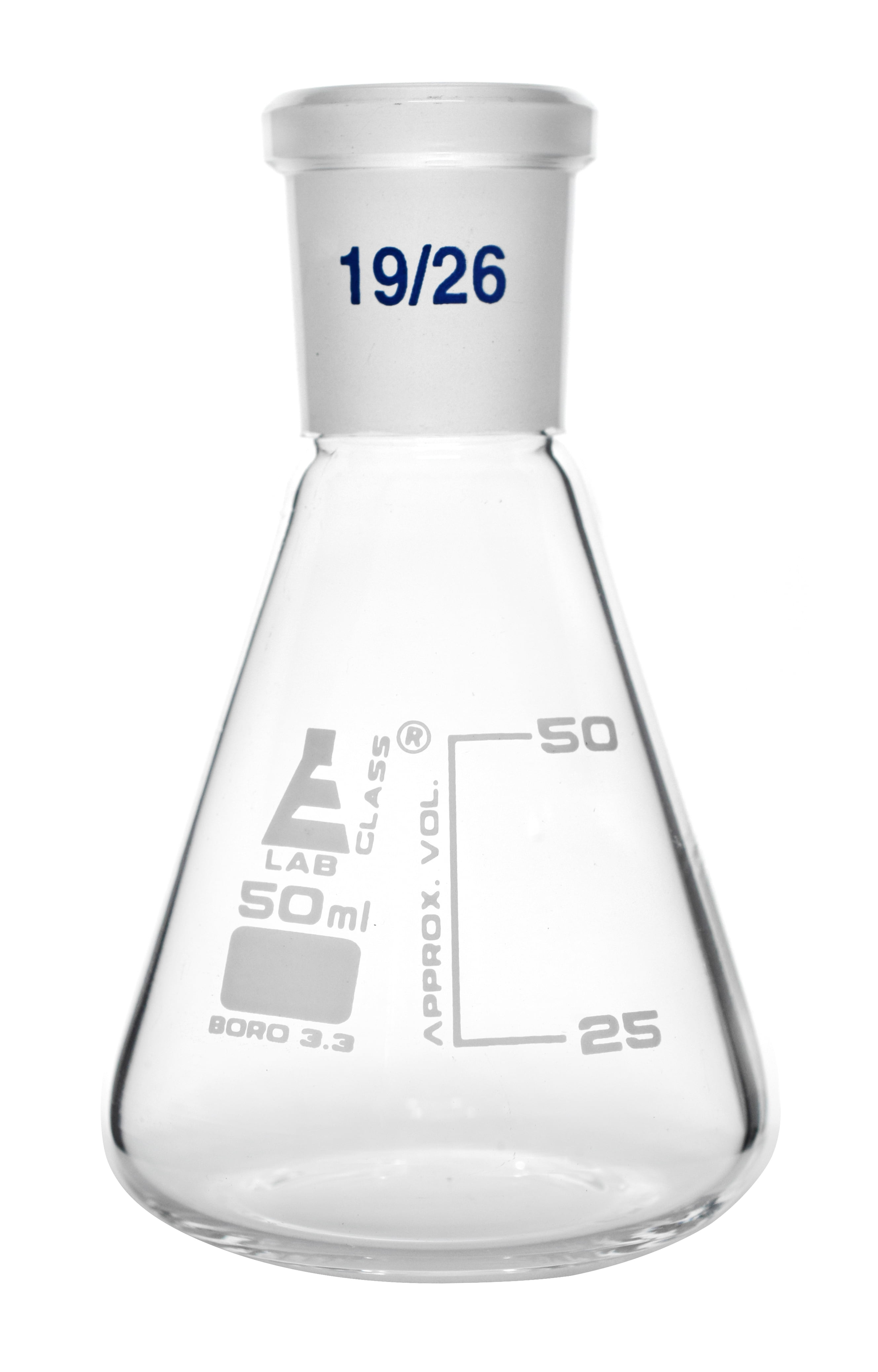 Conical Flask, 50ml - With Interchangeable Joint, Socket Size 19/26 ...