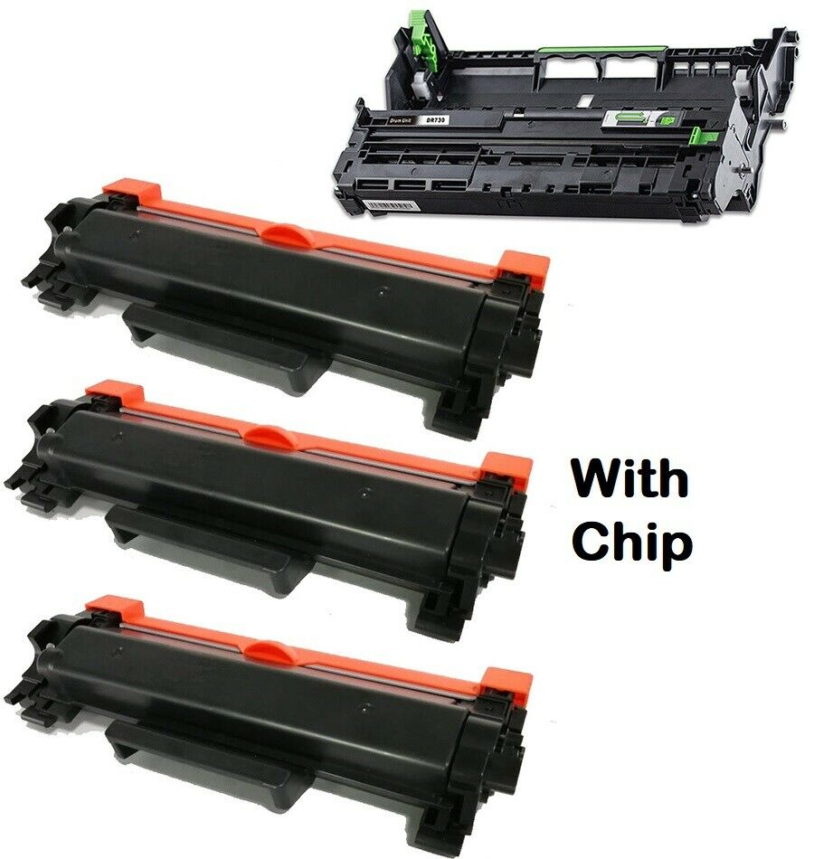 3xTN760 + DR730 (3xTONER Cartridge + DRUM Unit) Compatible for Brother ...