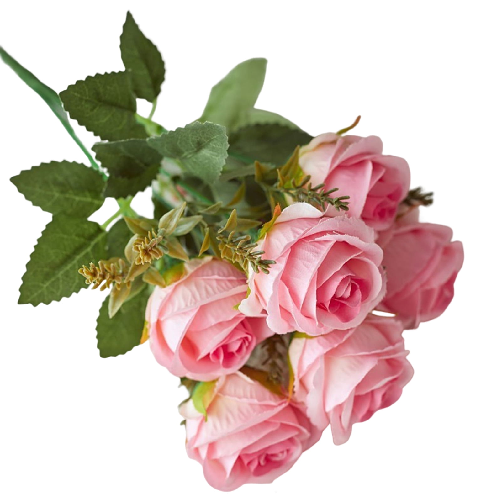 Artificial Roses Flowers Arrangement Silk Bouquet for Home Office ...