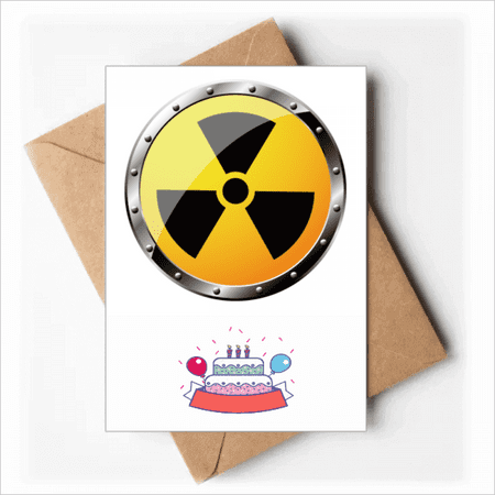 Logo Yellow Background Radioactive Substances Warning Happy Birthday ...