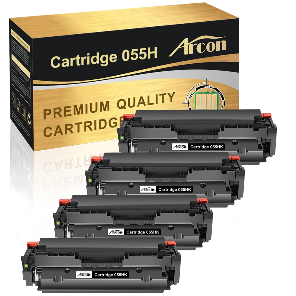 Arcon 4-Pack Compatible Toner for Canon 055H 055HK with Chip imageCLASS ...