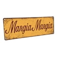 Mangia Mangia 4"x12" Metal Sign, Wall Décor for Kitchen and Dining ...