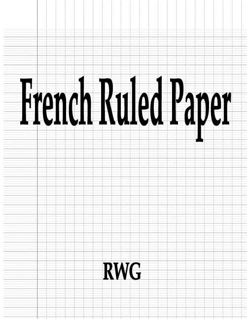 French Ruled Paper : 50 Pages 8.5 X 11 (Paperback) - Walmart.com ...