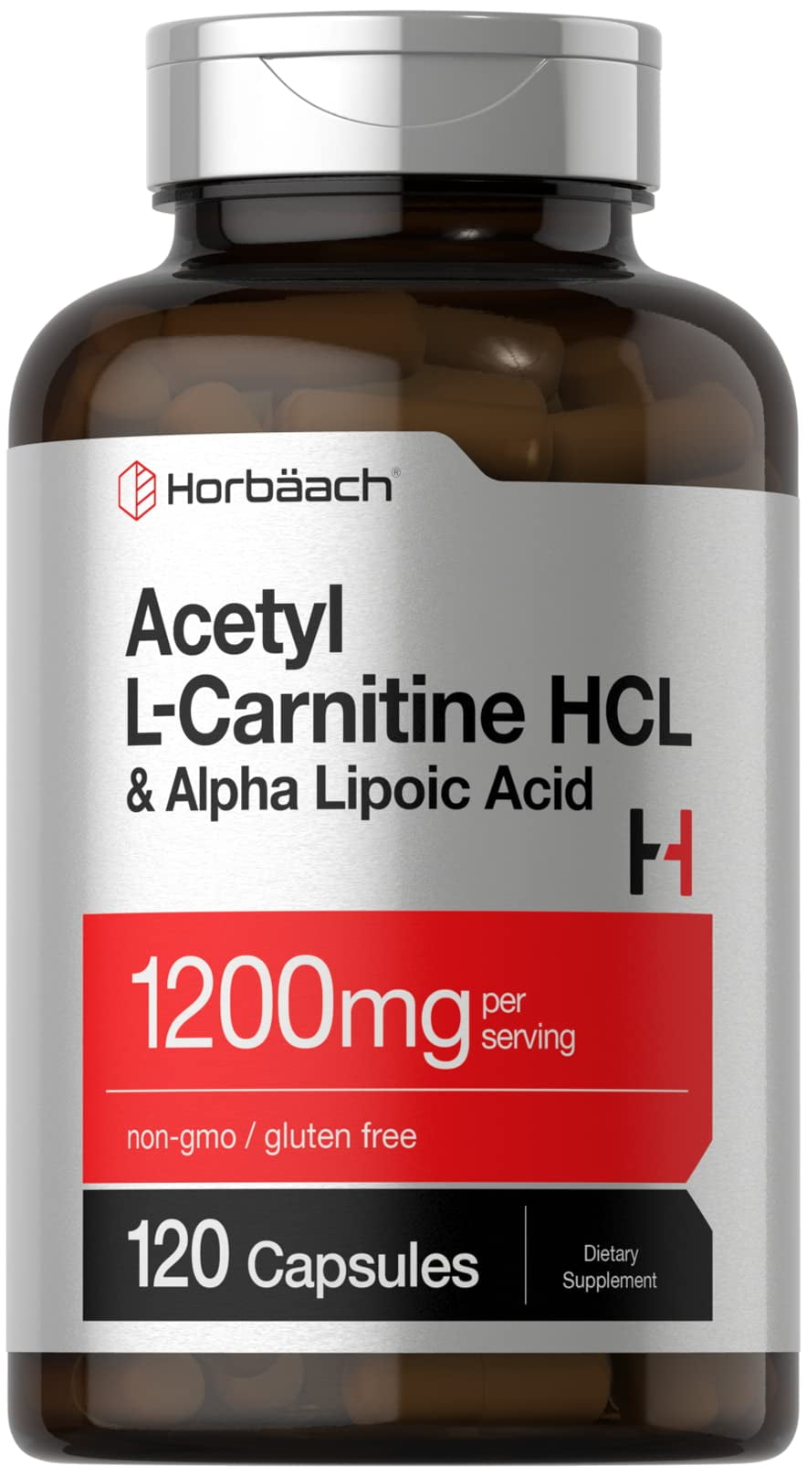 Horbäach Acetyl L Carnitine HCL & Alpha Lipoic Acid 1200mg | 120 ...