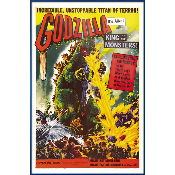 Godzilla - Framed Movie Poster (Classic Godzilla - King Of Monsters ...