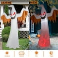 12FT 4pcs Giant Scary Ghost with Flames & Flashing Red Eyes Inflatable ...
