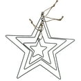 DIY Wrought Iron Metal Stars Ring Stars Wire Wreath Frame Hoop Macrame ...