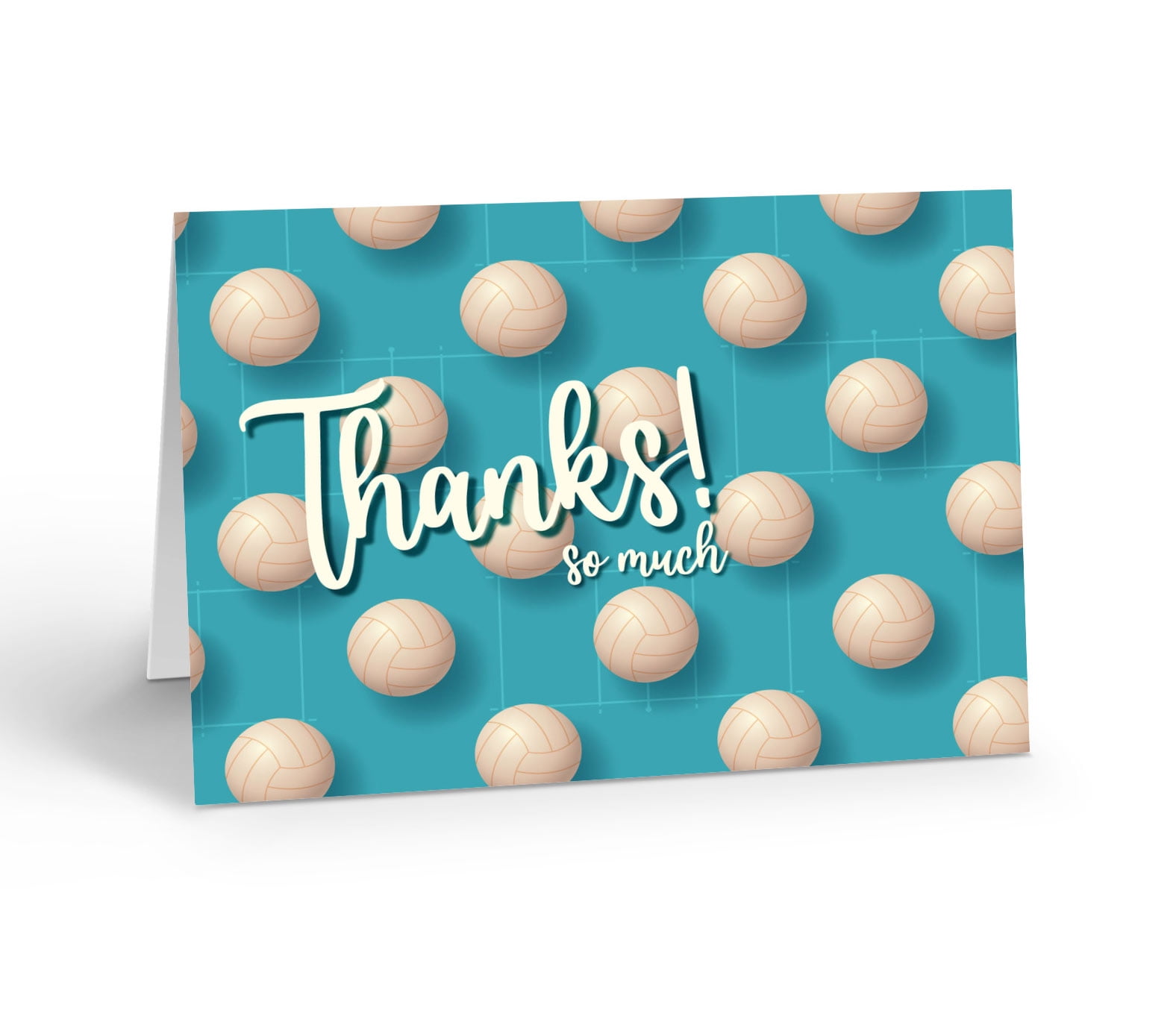 Volleyball Thank You Note Cards - 10 Note Cards with Envelopes - Sports ...
